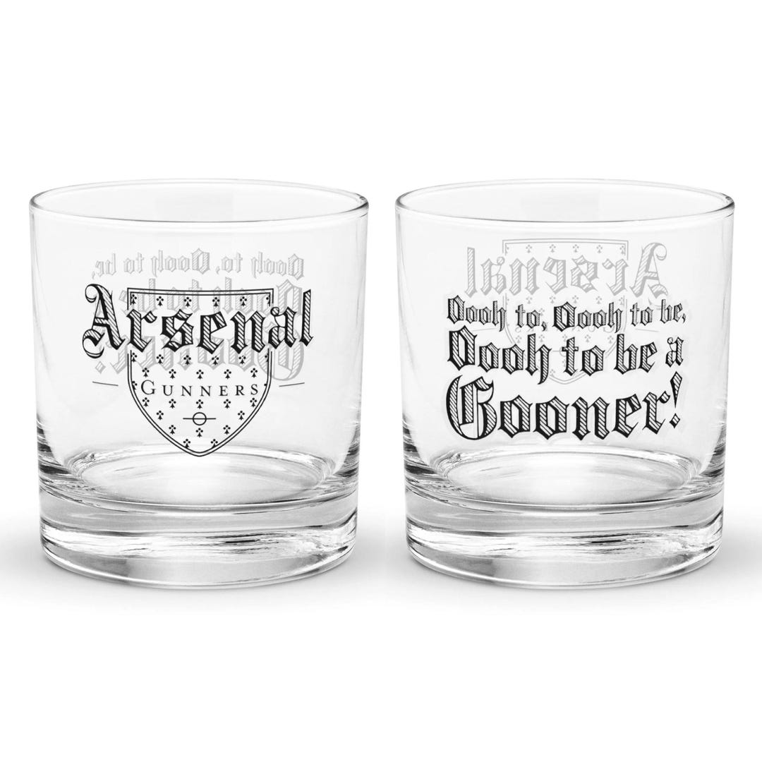 Gooner Whiskey Glass Oooh to Be a Gooner Rocks Glass Perfect EPL Gift ...