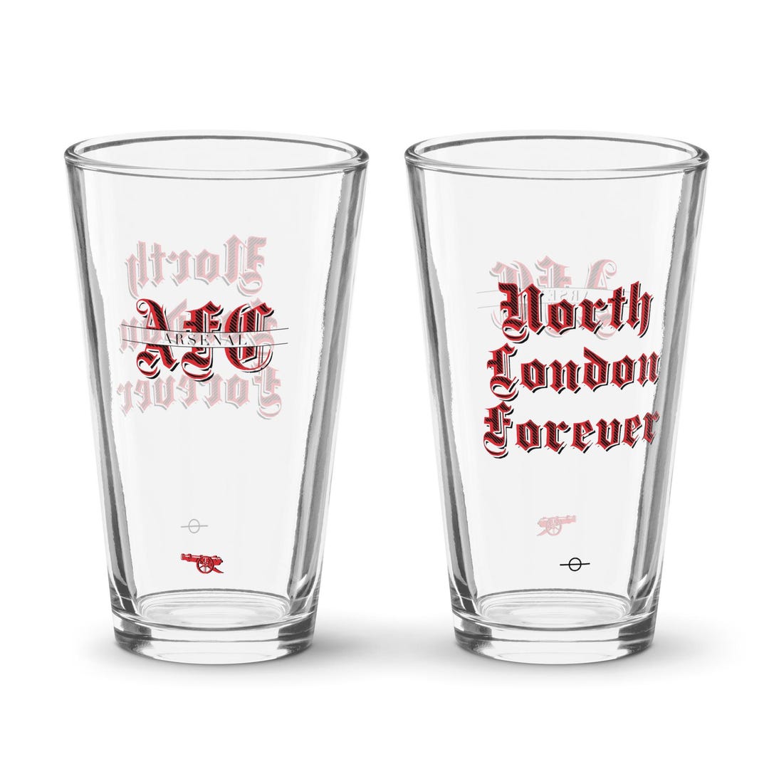 Arsenal Pint Glass - Split - Gunners | for Gooners | Premium 16oz Beer ...