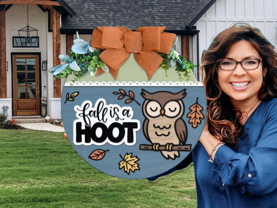 Fall is A Hoot Owl Door Sign, Door Wreath - Etsy