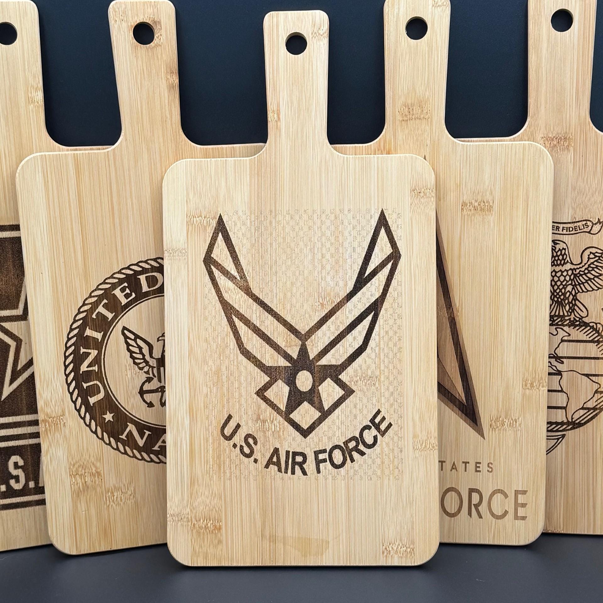 Premium Military Logo Cutting Boards: Durable Decor for Your Kitchen - Etsy