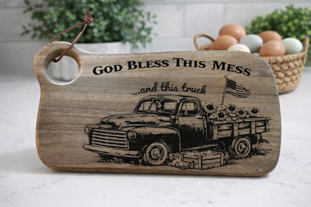 Farmhouse Cutting Board | Funny Farm Decor | Cow Cutting Board ...