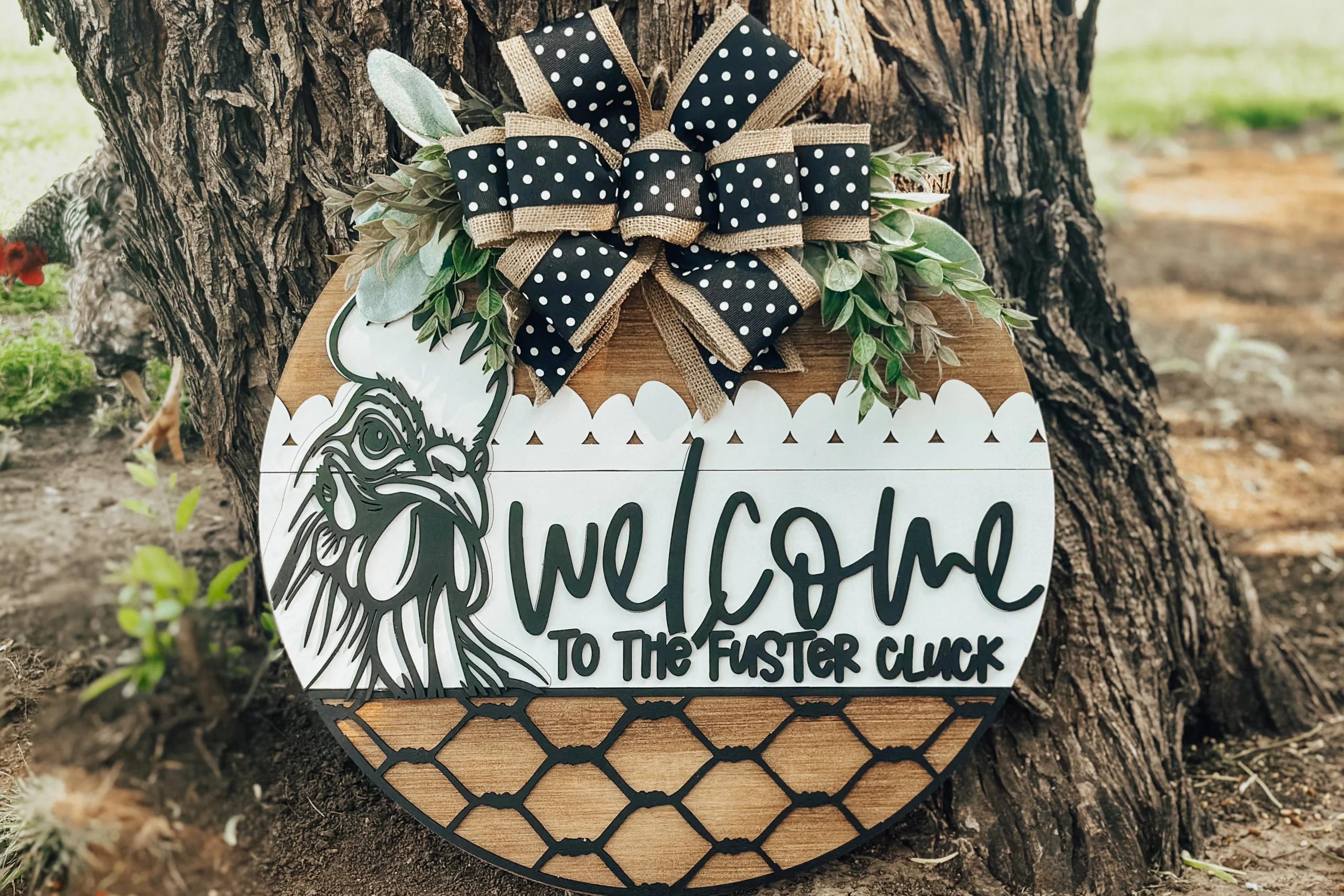Welcome to the Fuster Cluck, Door Sign, Door Wreath - Etsy