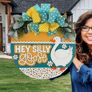 Hey Silly Goose Door Sign, Door Wreath - Etsy