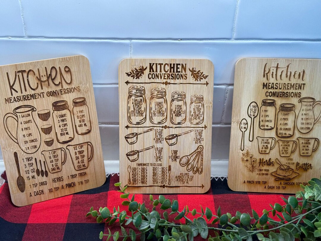 Ultimate Kitchen Conversion Chart Cutting Board: Streamline Cooking ...