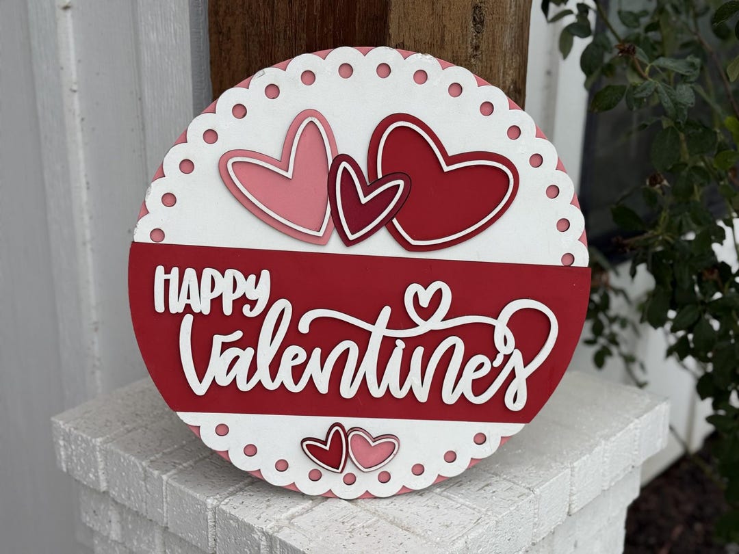 Valentines Door Sign, Door Wreath, Happy Valentines - Etsy