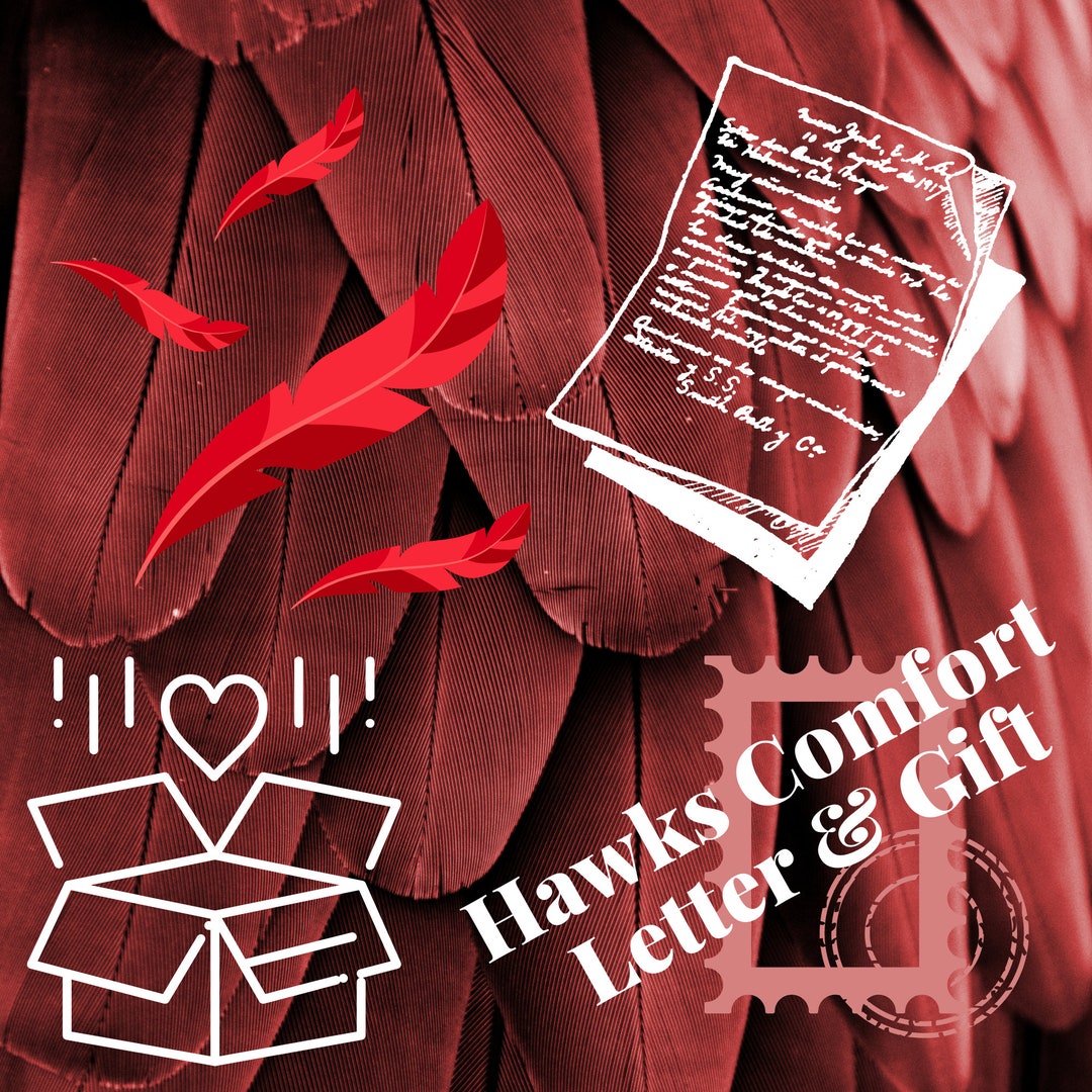 Red Feather (A Hawks Comfort Letter) - Etsy