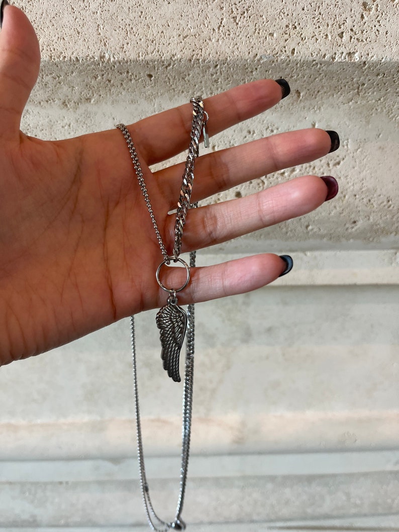 XO Angel Wing Necklace - Etsy