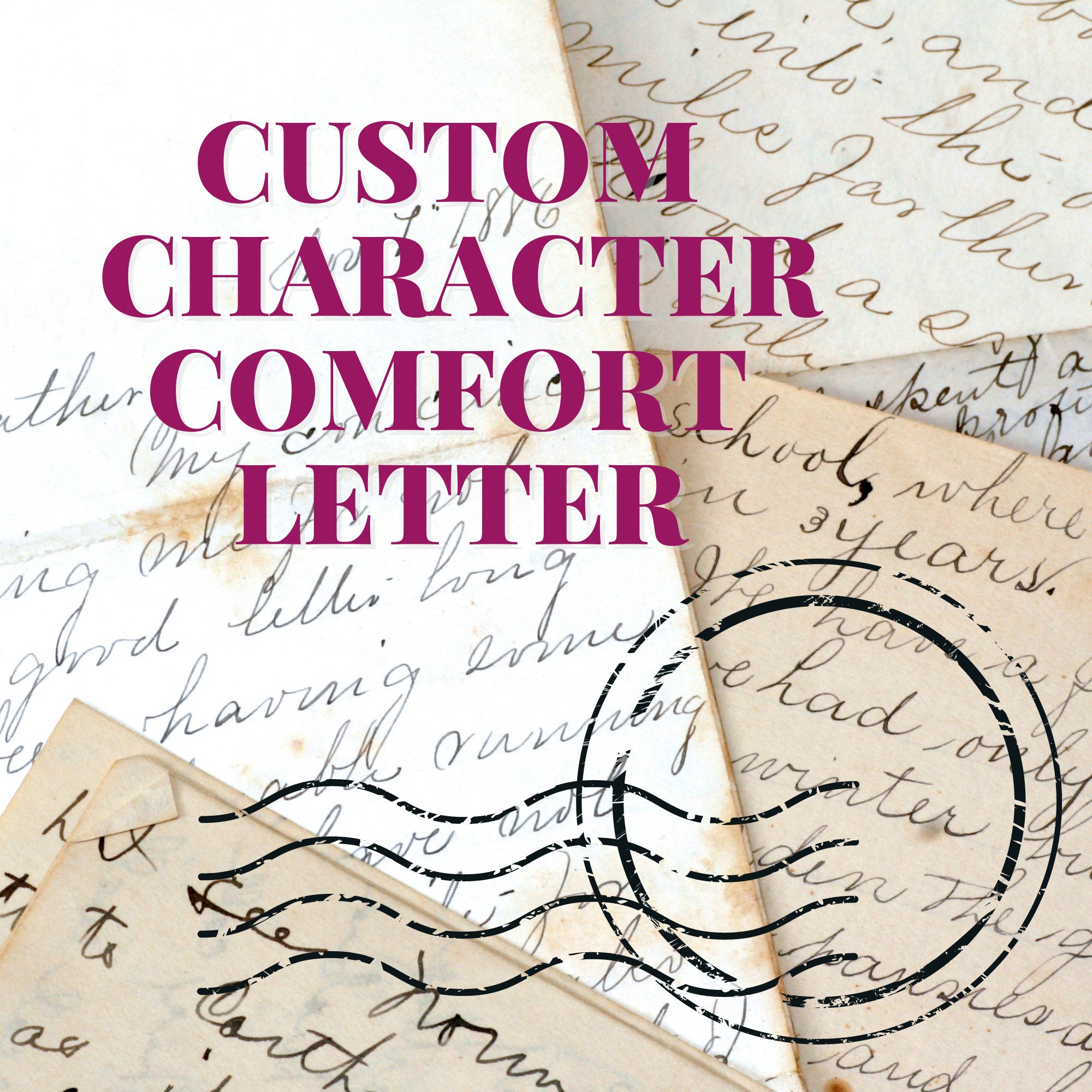 Custom Character Comfort Letter - Etsy