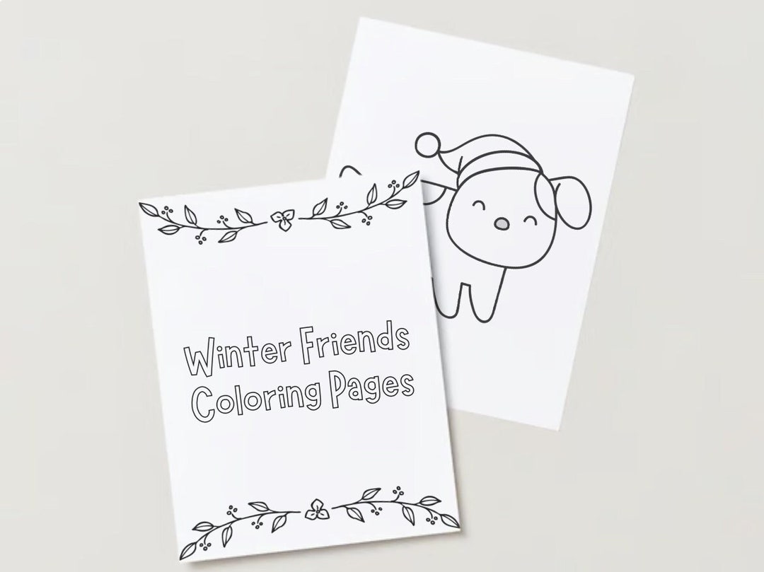 Winter Animals Coloring Pages, Coloring Book, Preschool Activities ...