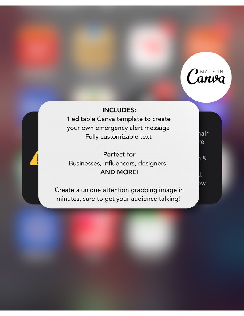 Emergency Alert Instagram Template, Editable National Alert Post ...