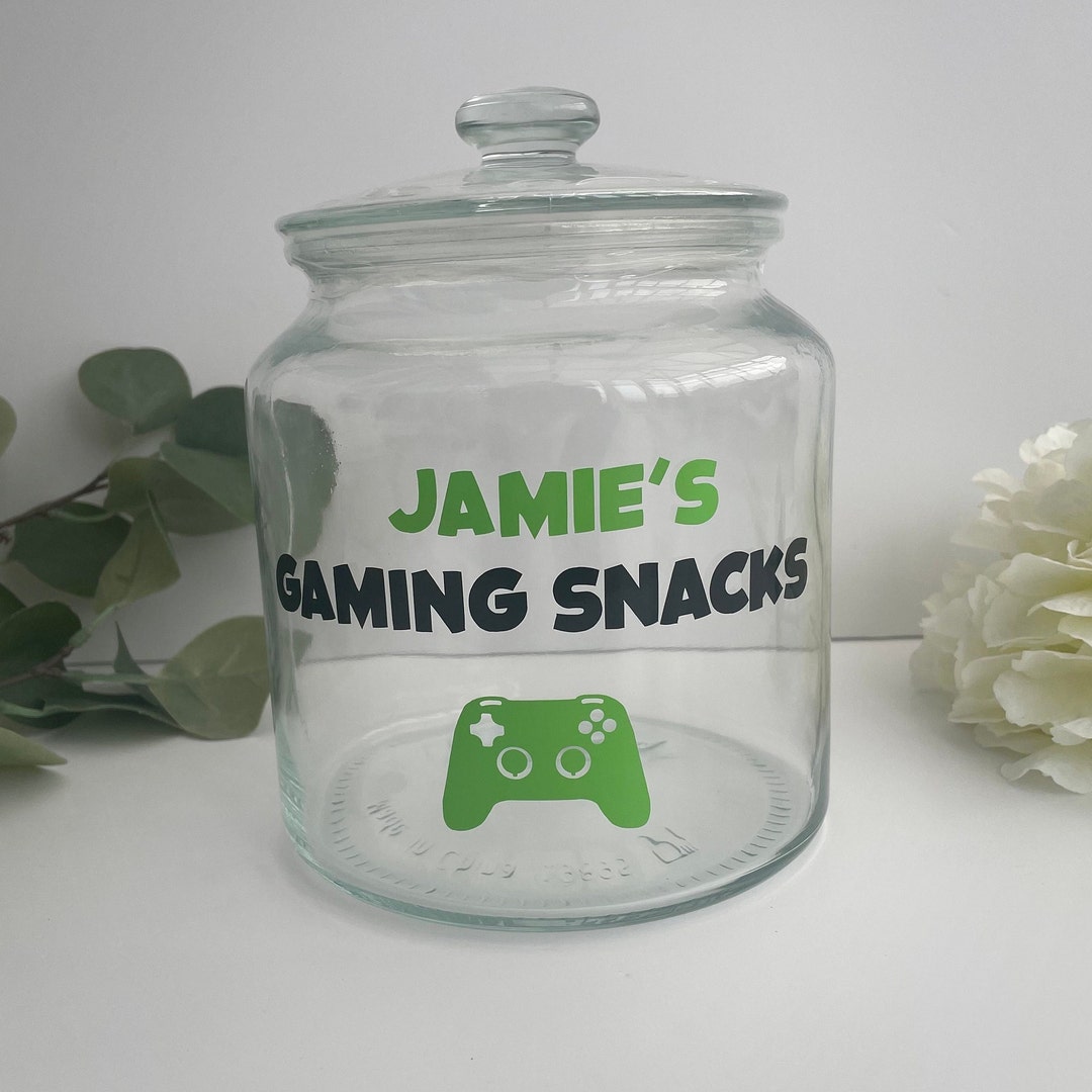 Gaming Snacks Jar, Match Day Snacks Jar, Gift for Gamer Boyfriend ...