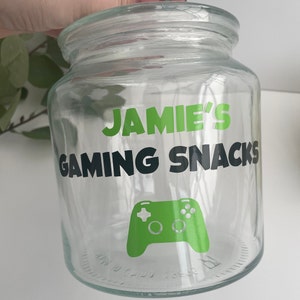 Gaming Snacks Jar, Match Day Snacks Jar, Gift for Gamer Boyfriend ...