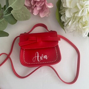 Personalised Toddler Purse: PU Leather Crossbody Bag, Girls Accessory ...