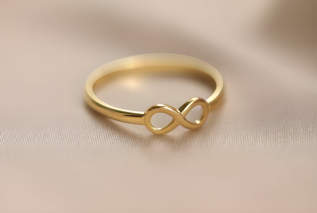 Gold Infinity Ring, 10k Gold Infinity Symbol Ring, Birthday Gifts ...