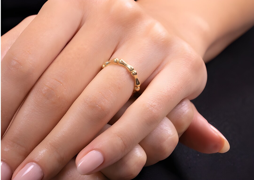 10K Gold Bone Ring, Dog Bone Ring, Personalized Dog Bone Ring, Dog ...