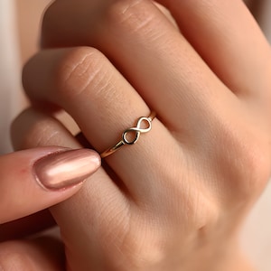 Gold Infinity Ring, 10k Gold Infinity Symbol Ring, Birthday Gifts ...