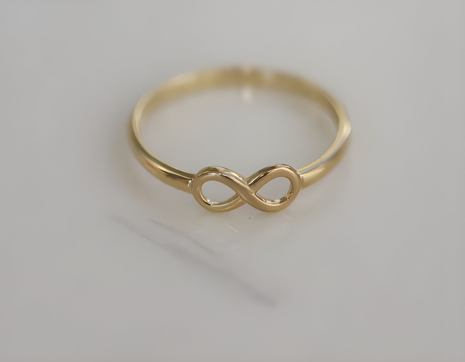 Gold Infinity Ring, 10k Gold Infinity Symbol Ring, Birthday Gifts ...