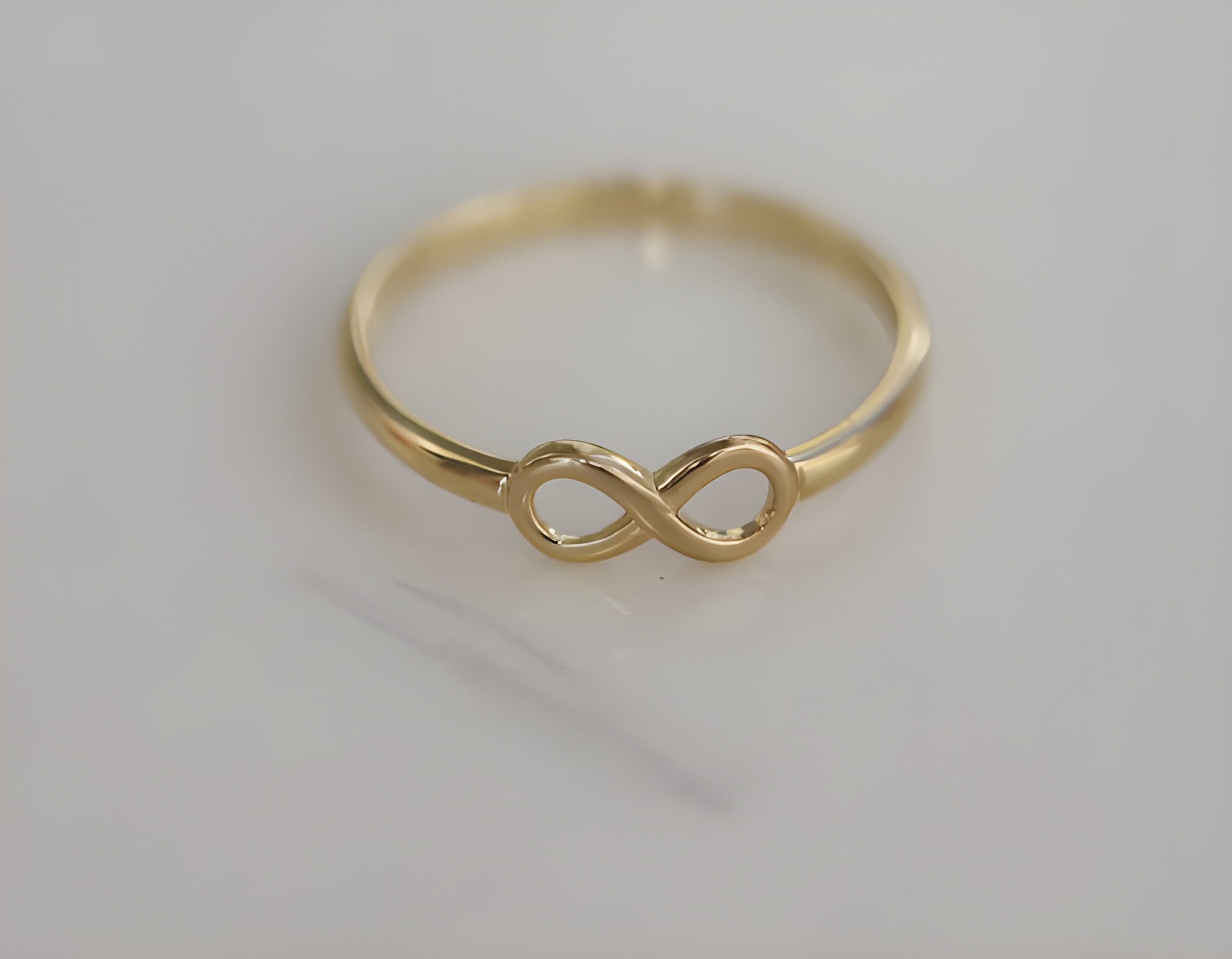 Gold Infinity Ring, 10k Gold Infinity Symbol Ring, Birthday Gifts ...