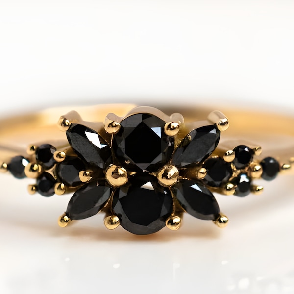 Black Onyx Flower - Etsy