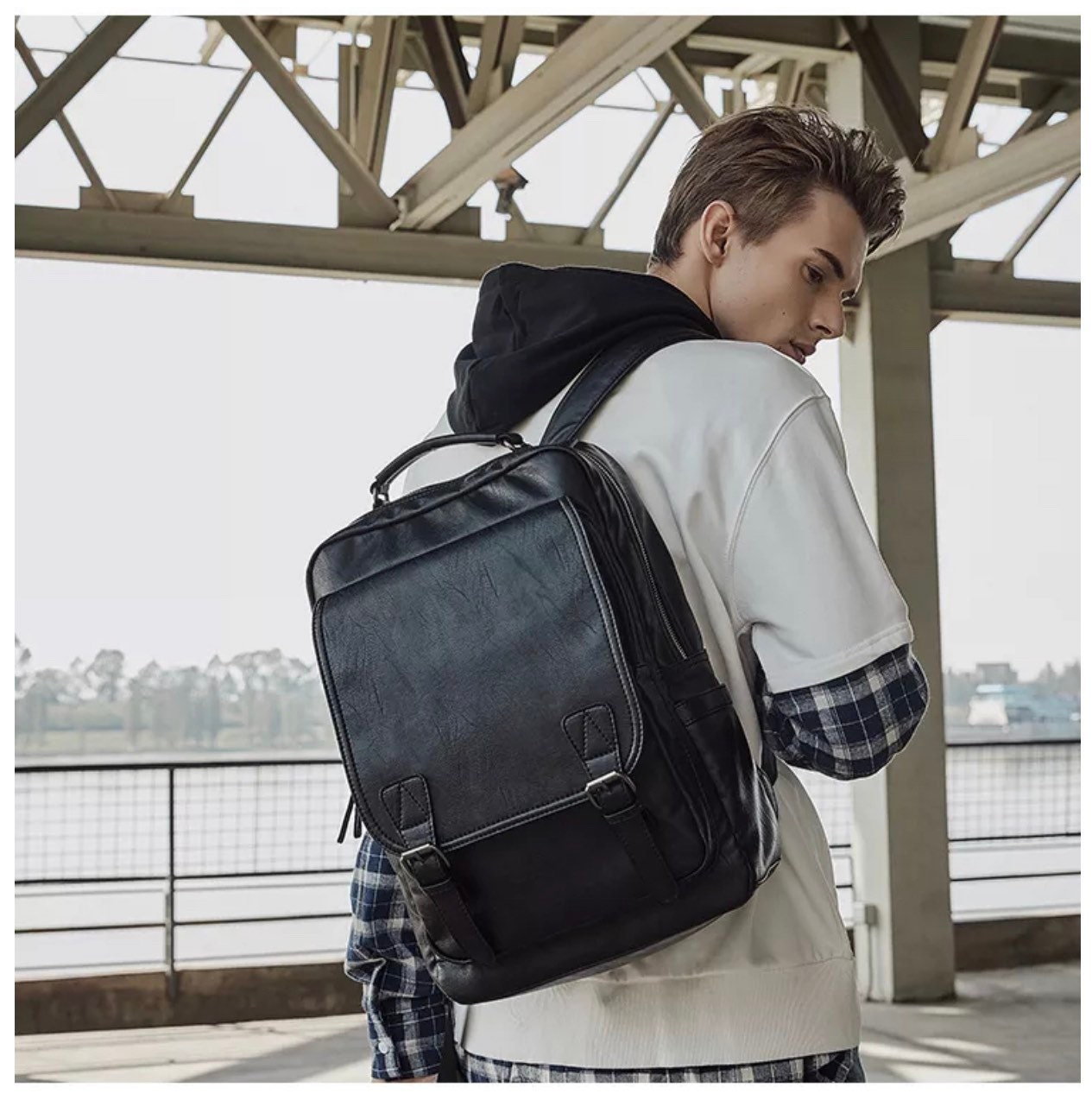 Deppak™ D036 Premium Full Grain Leather Backpack - Etsy