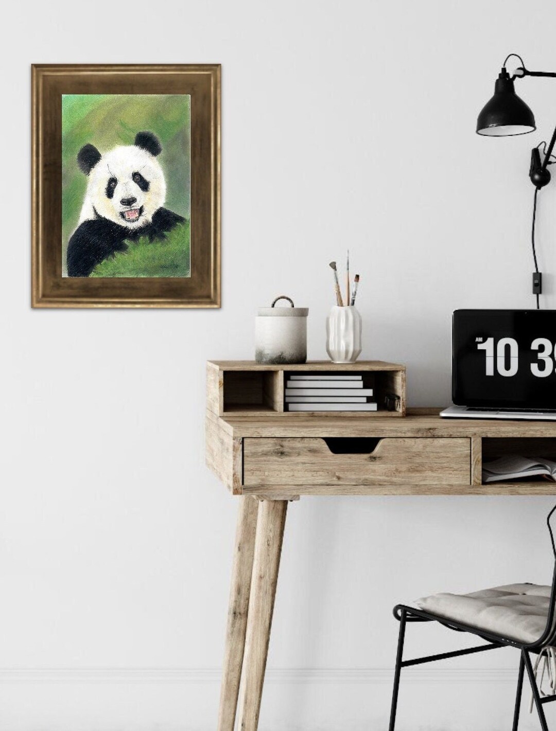 Panda Bear Colored Pencil Drawings A4 Original, Wall Decoration, Animal ...