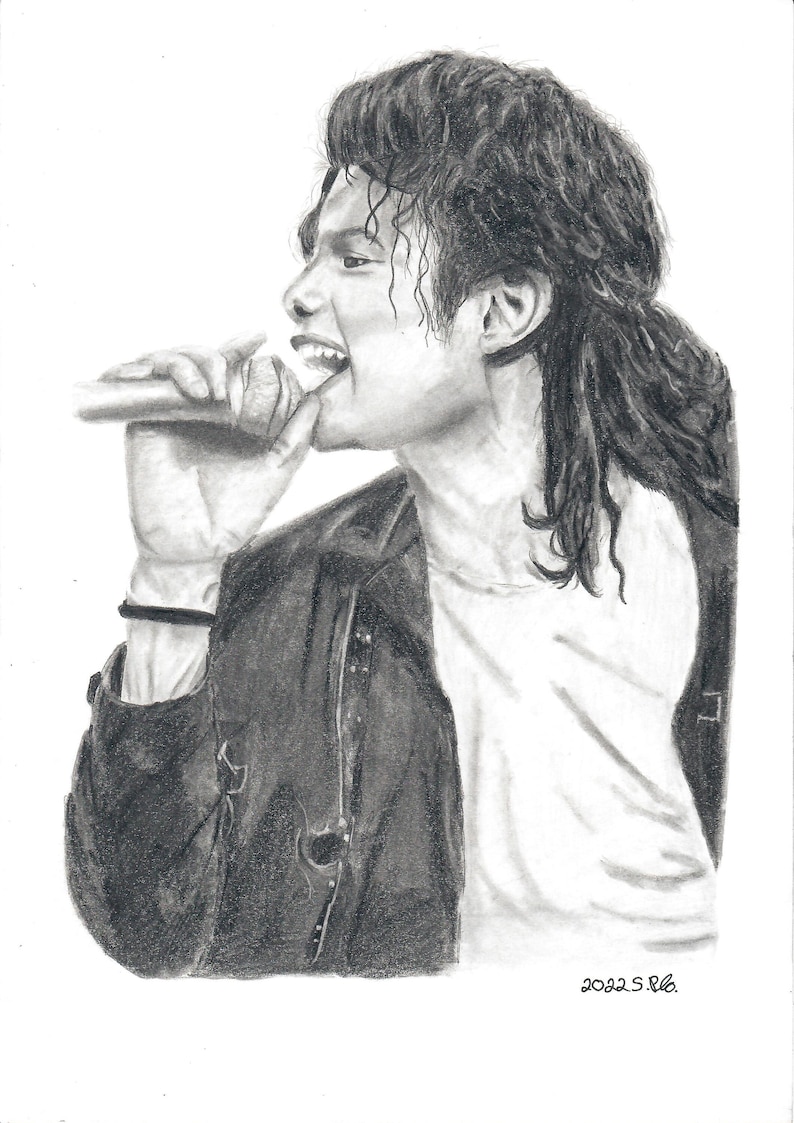 Michael Jackson Pencil Drawing on A4 Original, Gifts, Artwork, Wall ...
