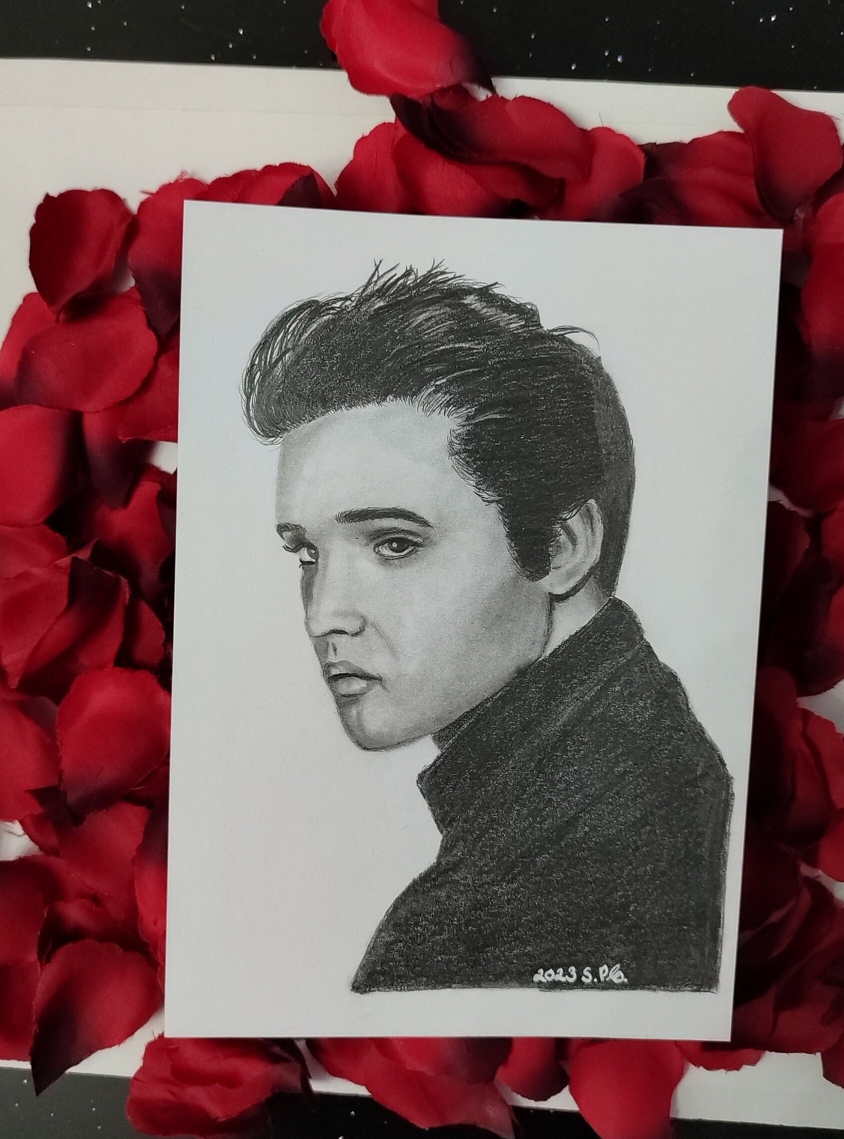 Elvis Presley Pencil Drawing A5 Original - Etsy