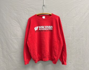 Vintage Wisconsin Badgers Sweatshirt Wisconsin Crewneck - Etsy