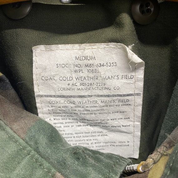 Medium / Vintage M65 Camo Military Field Jacket Cold … - Gem