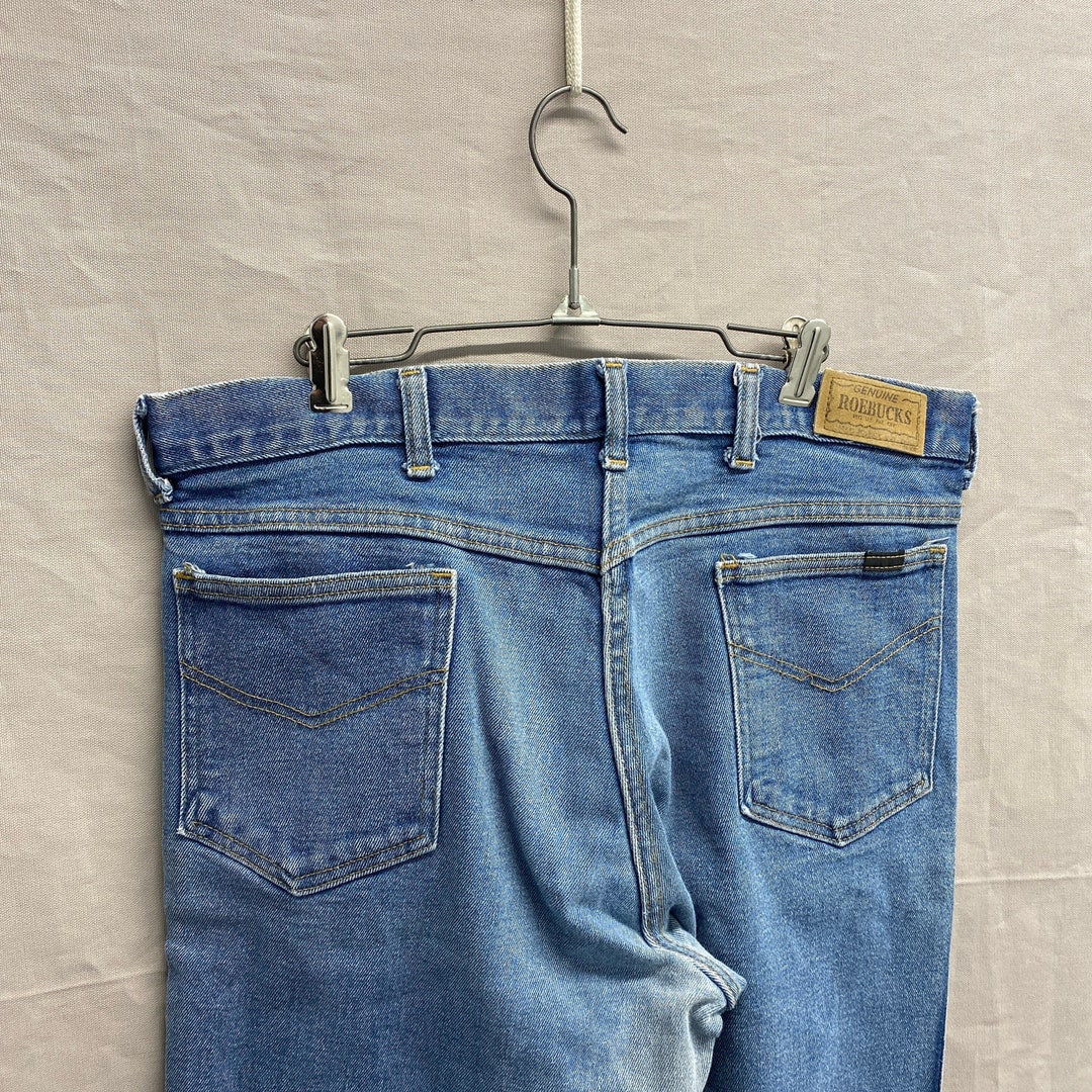 36 X 30 / 1970s Sears Roebuck Light Wash Faded Denim Jeans Barn Find ...