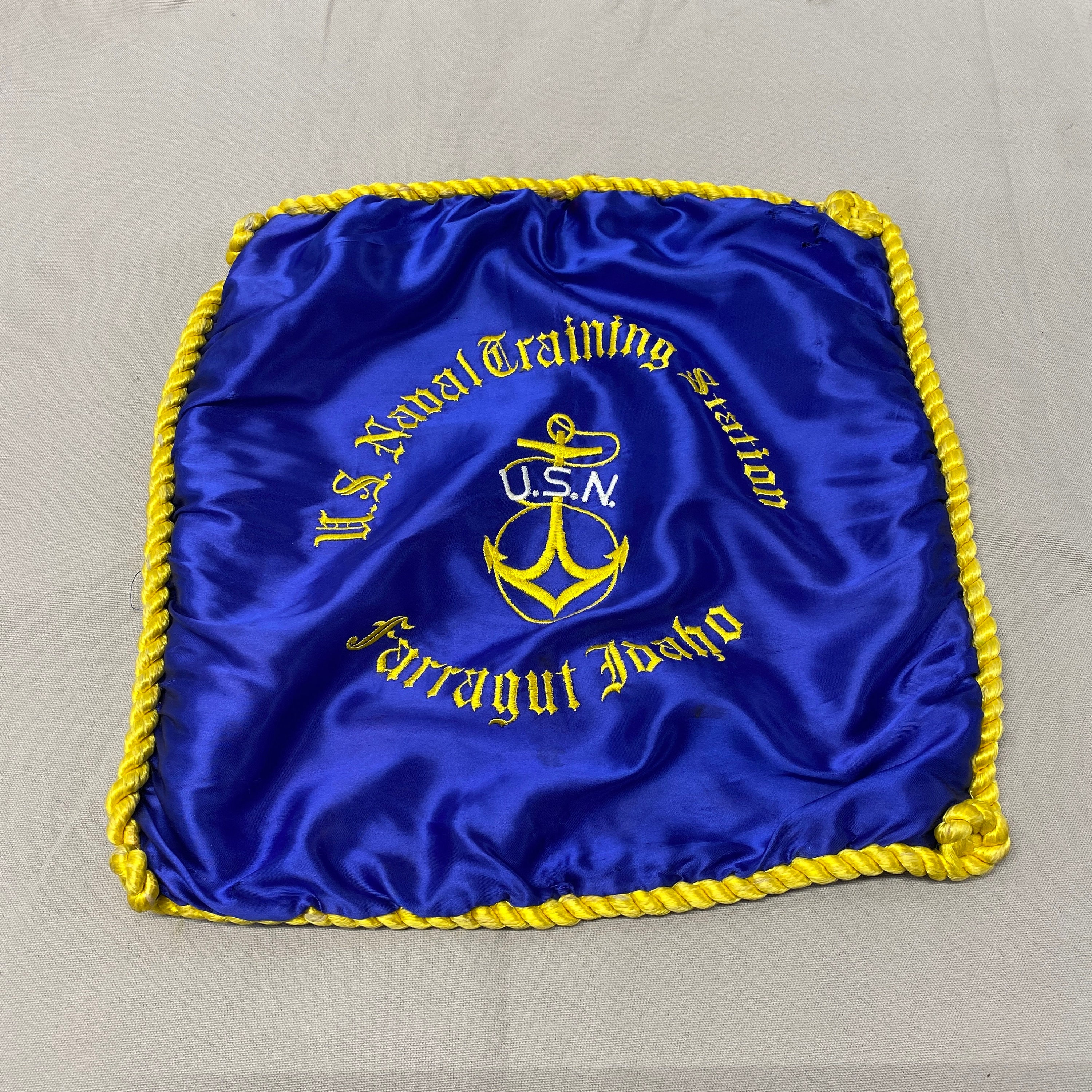 WW2 1940s US Navy Naval Training Station Farragut Idaho Blue Yellow ...