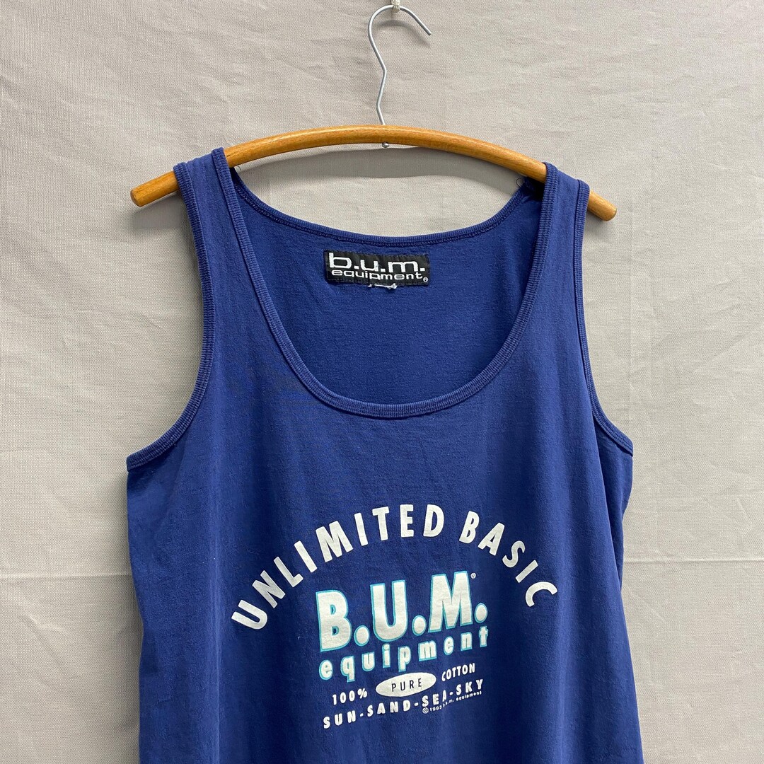 Large / 1990s BUM Equipment Navy Blue Tank T Shirt - Etsy