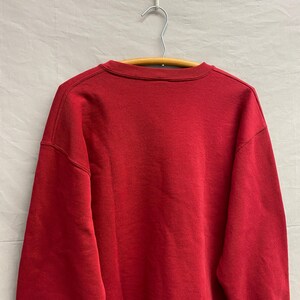 Large / Vintage Deep Red Russell Athletic Blank Boxy Faded Crewneck ...
