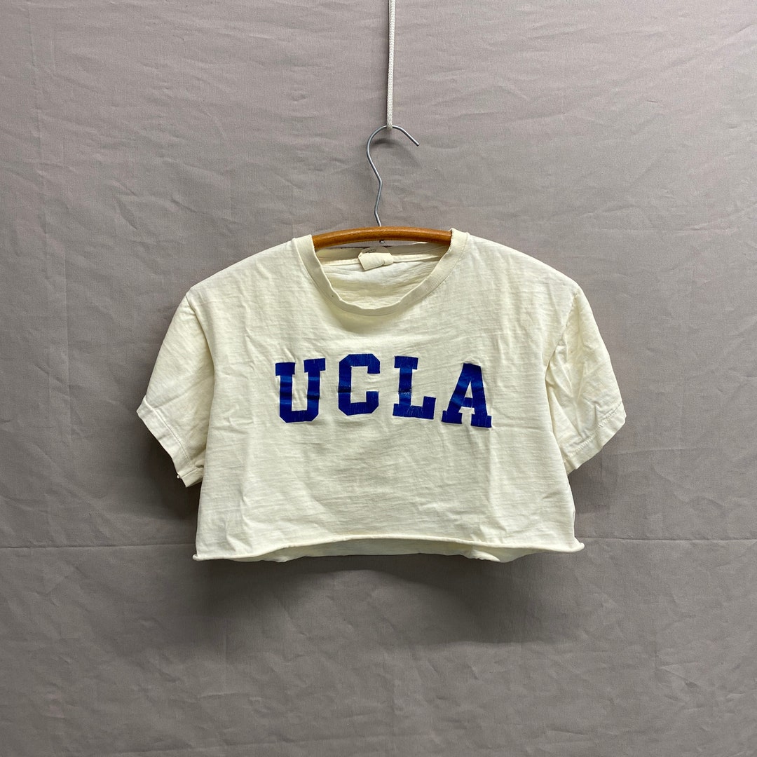 1960s UCLA College Plain White Tank Cropped Shirt - Etsy
