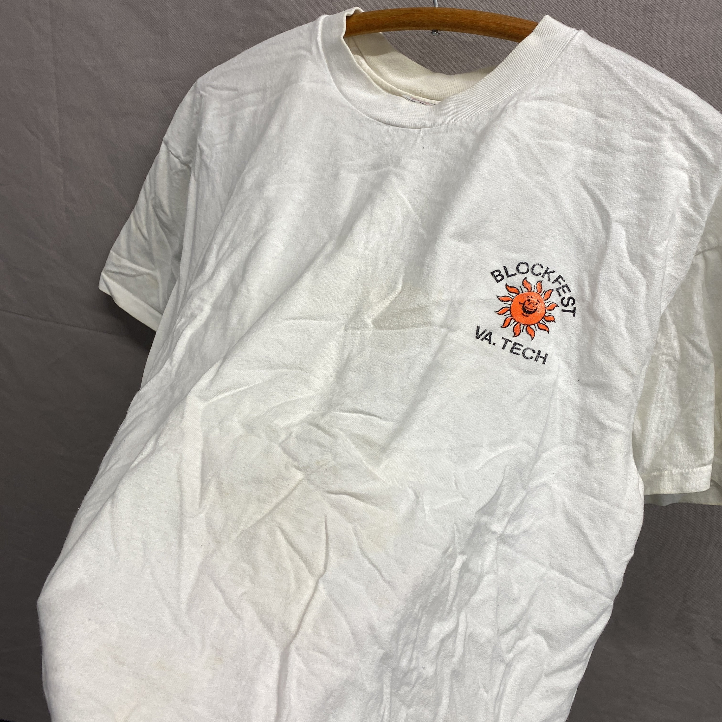 Large / 1989 Virginia Tech Spring 89' Beer Delta Gamma White College T ...