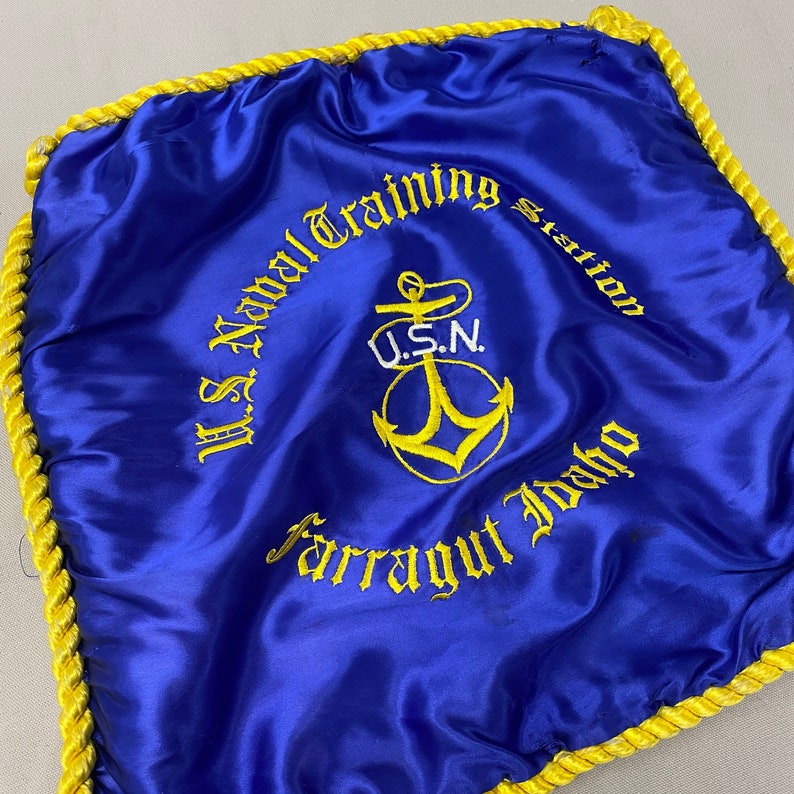 WW2 1940s US Navy Naval Training Station Farragut Idaho Blue Yellow ...