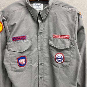 Large / Vintage Frontiersman Lutheran Pioneers 51 Buckaroos Grey Button ...