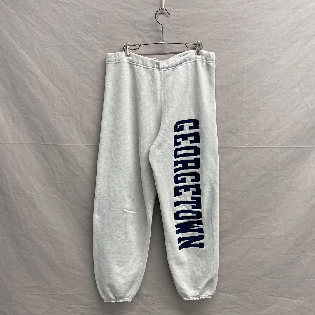 Large / 1980s Georgetown Hoyas College Grey USA Made Sweatpants // Fits ...