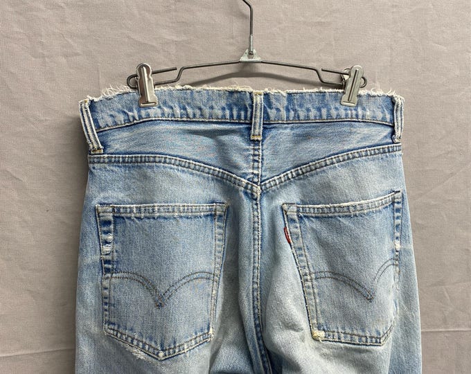 30 X 33 / 1970s Levi's 505 Faded Washed Distressed Denim Jeans Single ...