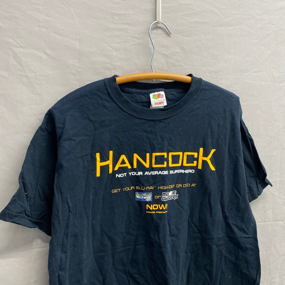 Large / Vintage Hancock Hollywood Movie Will Smith Promo Black T Shirt ...