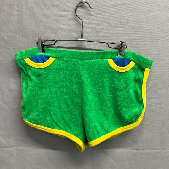 Large / 1970s Kmart Running Sprinter Green/Blue 2" In… - Gem