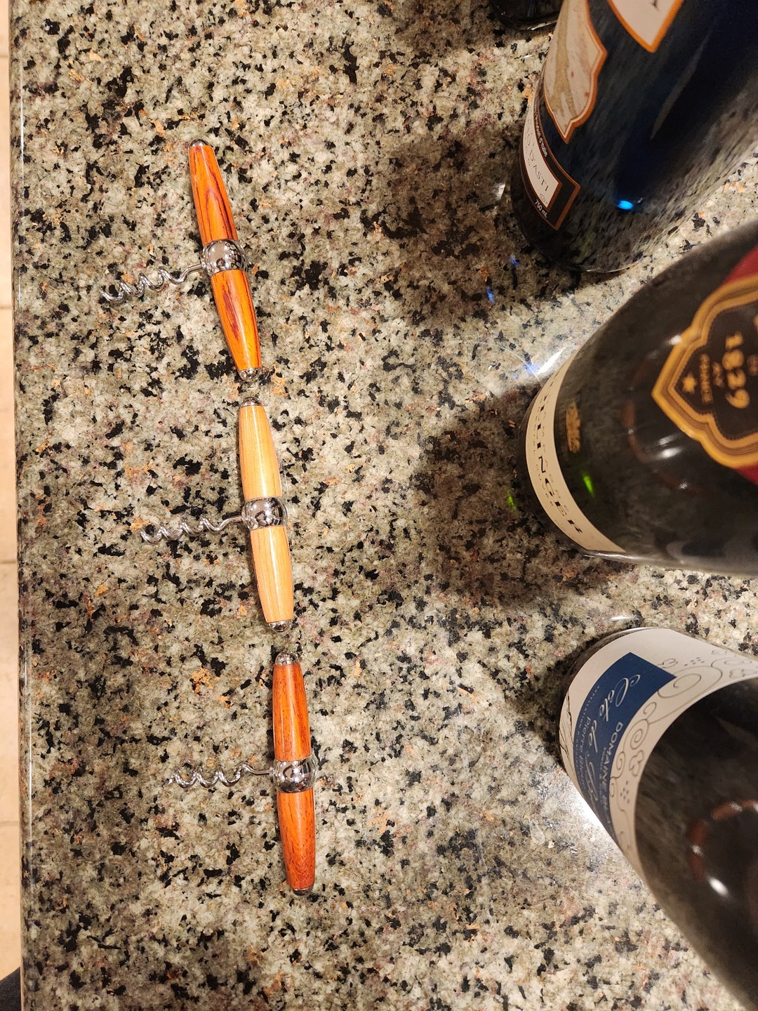 Hand Turned Artistic Wooden Cork Screw With Quality Chrome Plated ...