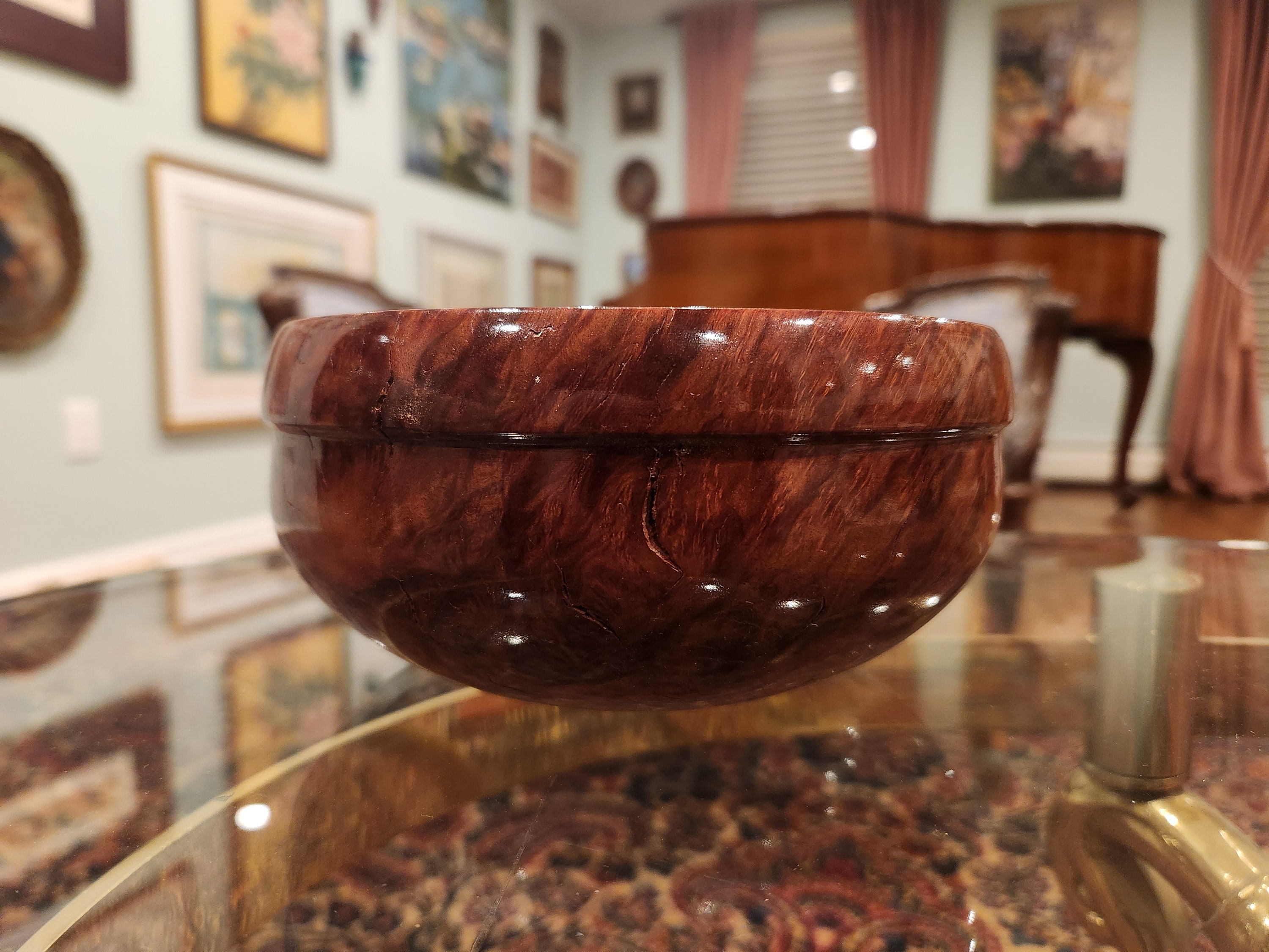 Exhibition Grade Australian Mallee Burl Bowl Jewelry Box or Storage ...