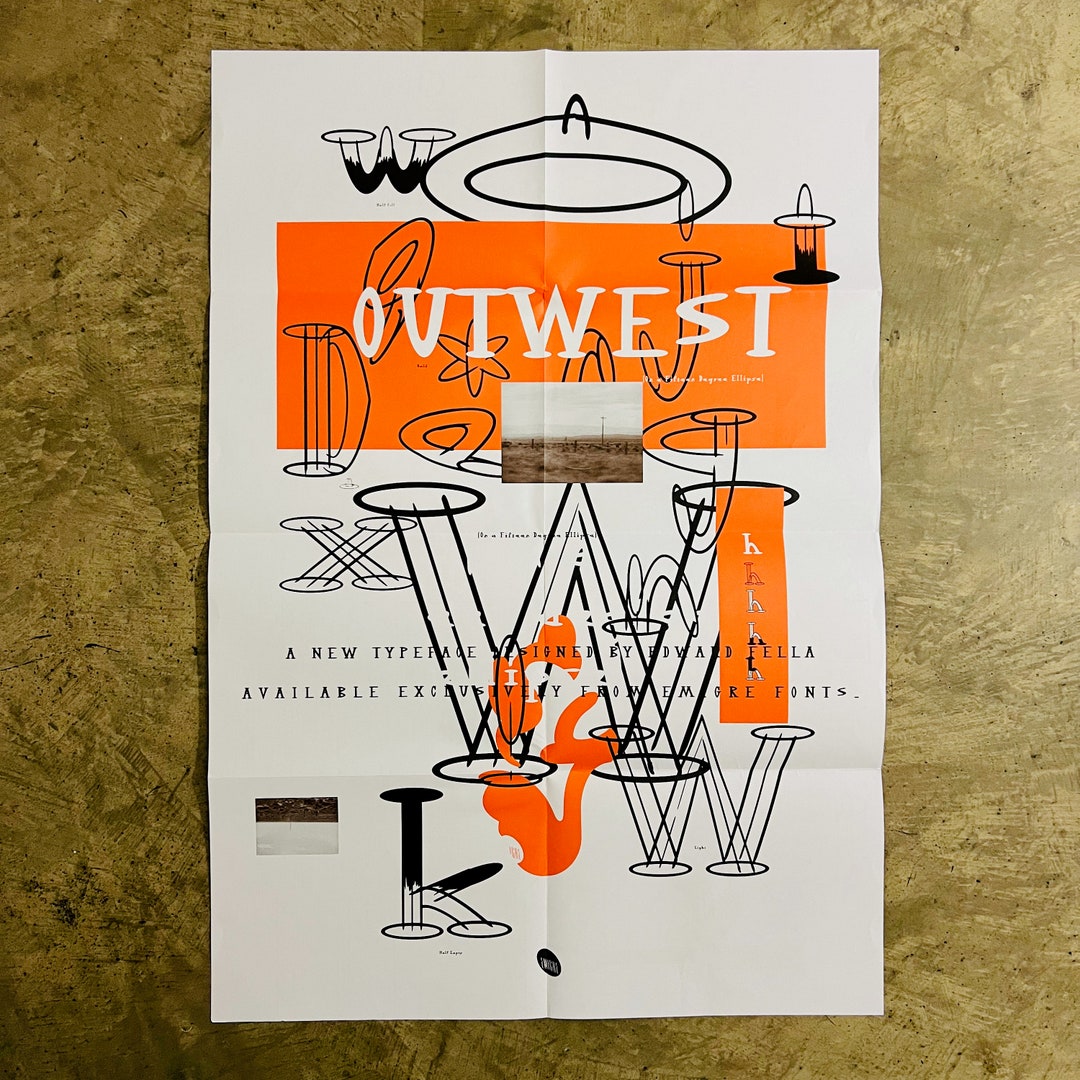 Emigre Magazine 28 Font Typeface Poster Brochure Outwest Manson Fonts ...