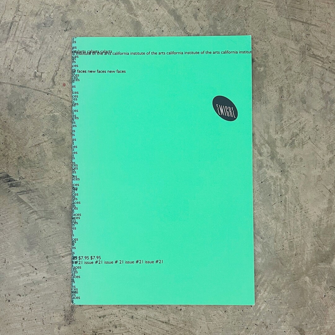 Emigre Magazine 21 New Faces 1992 Fonts Typography Graphic Design - Etsy