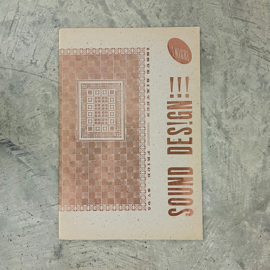 Emigre Magazine #16 Sound Design (1990) Fonts Typography Graphic Design ...