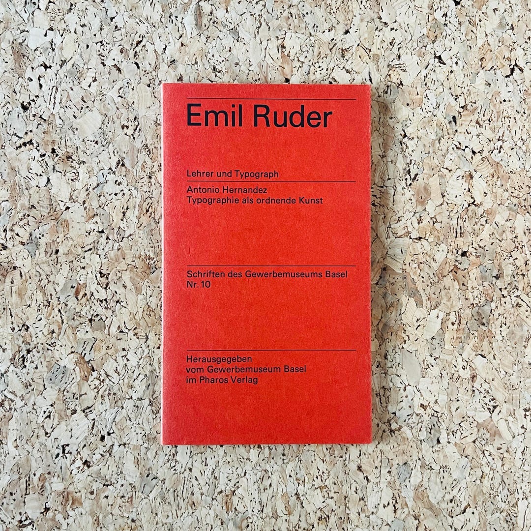 Emil Ruder: Lehrer Und Typograph Antonio Hernandez Typographie Als ...
