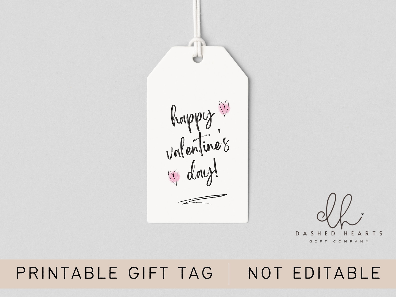 Happy Valentine's Day Gift Tags Printable Simple - Etsy