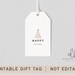 Minimalist Happy Birthday Hat Party Gift Tags Printable Gift - Etsy