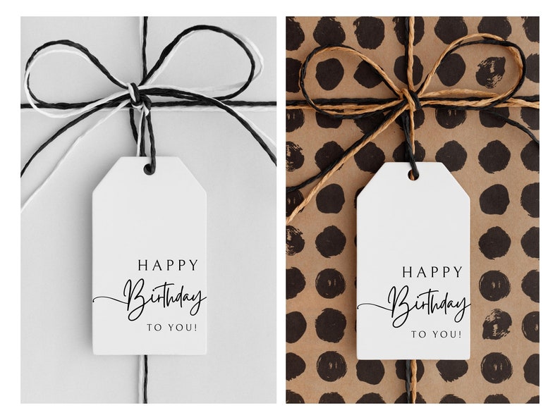 Happy Birthday to You Party Gift Tags Printable Gift Tags - Etsy